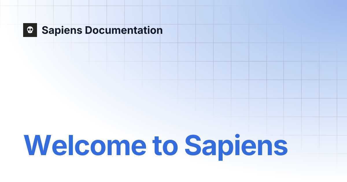 Welcome to Sapiens | Sapiens Documentation